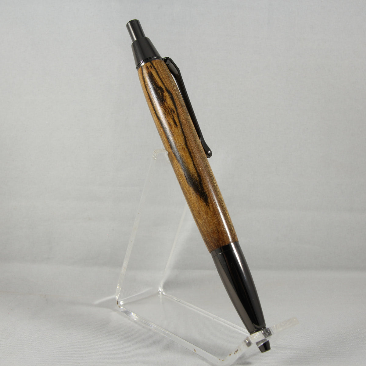 SC-BA Senator Click Pen Zebrawood With Gun Metal Trim – Pens With A Purpose